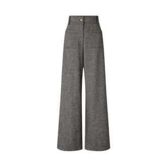 Sessun Manhatti Wide Hosen - - Trousers - Damen - Grau - 2XS