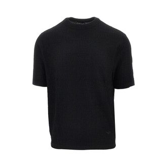 Emporio Armani Virgin wool knitted T-shirt Man XXL