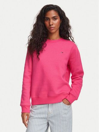 Tommy Jeans Sweatshirt Flag DW0DW19959 Rosa Regular Fit