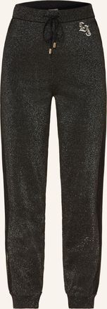 Liu Jo Liu Jo Strickhose Mit Glitzergarn Und Galonstreifen schwarz