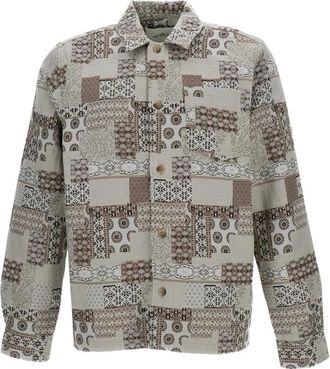 Les Deux Homme, Vestes, Multicolore, Taille: S Jacquard Shirt Jacket