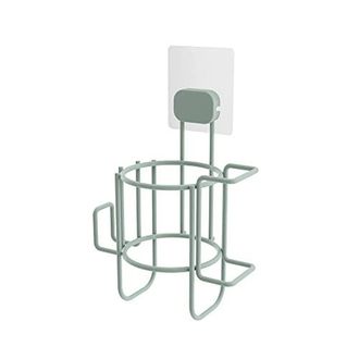 Compactor Föhnhalter ohne Bohren aus pulverbeschichtetem Metall, selbstklebend und repositionierbar, 16.8 x 12.2 x 26 cm, Grün, Größe L, Serie GRENA