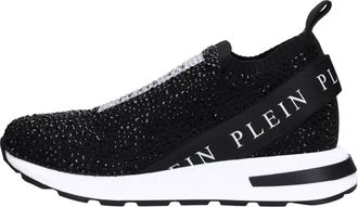 Philipp Plein Femme, Chaussures, Noir, Taille: 40 EU Baskets en tissu et strass