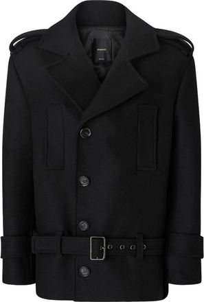 Pinko Manteau Au Genou - Noir