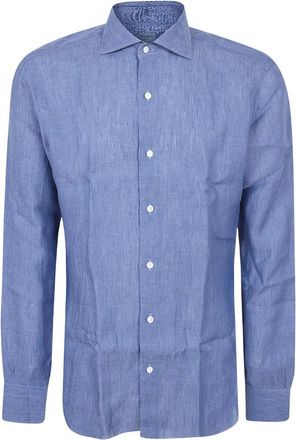 Barba Homme, Chemises, Bleu, Taille: M Neck Shirt