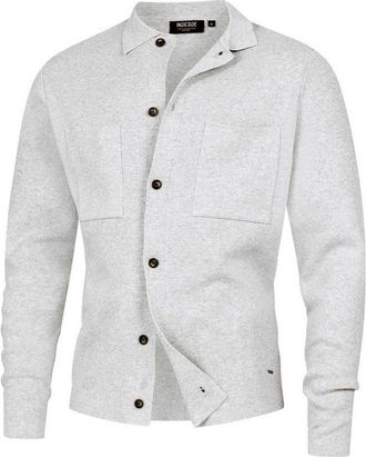 Indicode Sommerjacke Herren INBellino Cardigan Herrenstrickjacke Moderne Strickjacke mit Kentkragen und Brusttaschen