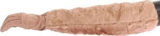 Dolce & Gabbana Womens Beige Suede Xiangao Fur Elbow Gloves