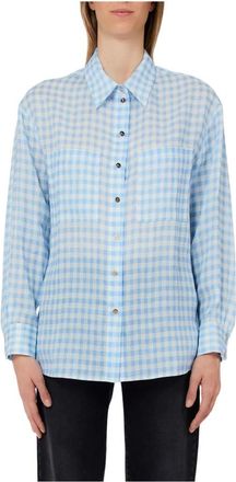 Liu Jo Femme, Blouses et Chemises, Bleu, Taille: 40 FR Blouse