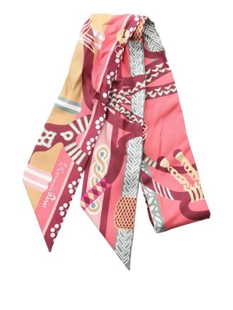 Hermès foulard Fantaisie dÉtriers (années 2000) - Rose