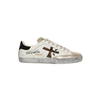 Premiata Baskets en Cuir Blanc Style Confort - Femme - Chaussures - Blanc - Taille: 40 EU