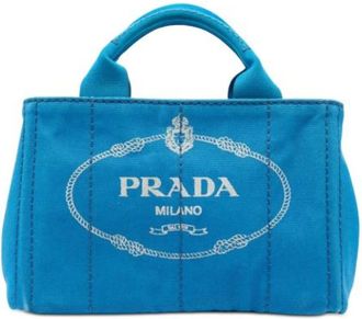Prada Sac bandouli&egrave;re en toile Pre-owned - Femme - Pre-owned - Bleu - Taille: ONE Size