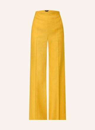 Windsor Windsor. Marlenehose Mit Leinen gelb