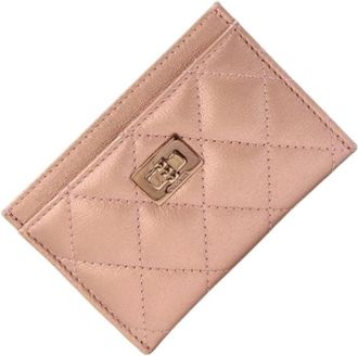 Chanel Porte-cartes Pre-owned - Femme - Pre-owned - Rose - Taille: ONE Size