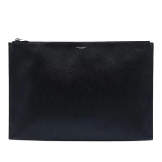 Saint Laurent Pre-owned Vintage Clutch - Femme - Pre-owned - Noir - Taille: ONE Size