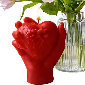 Generic Herzf&ouml;rmige Aromatherapiekerzen - Valentinstag Duft, Handlich, Romantische Heimdekoration F&uuml;r Hochzeit, Jubil&auml;um, Verlobung, Yoga, Meditation, Frauen,