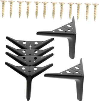 Artibetter Schwere Metall Möbelfüße Stabile Möbelbeine Rostbeständig Modern Schwarz Einfache Montage für Sofa Schrank Schreibtisch Couchtisch Badezimmermöbel