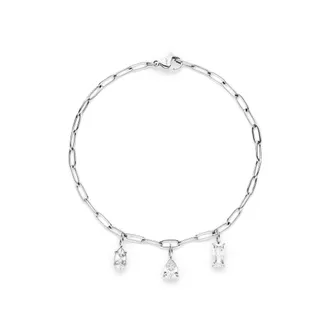s.Oliver Bracelet - Elegantes Armband aus poliertem Edelstahl - silber - Gliederkette verstellbar bis 21 cm - wasserfest & hautfreundlich
