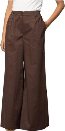 Kaos Kaos, Femme, Pantalons, Brun, Taille: 34 FR Wide Pantalons