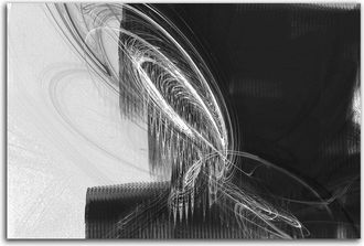 Paul Sinus Art Sinus Art Abstrakt464-120x80cm SCHWARZ-Weiss Bilder - Wandbild Kunstdruck in XXL Format - Fertig Aufgespannt - TOP - Leinwand - Wand Bild - Kunst Bild