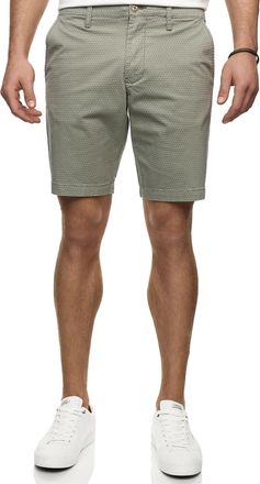 Indicode Herren INLubin Chino Shorts mit 4 Taschen | Twillshorts Herrenshorts Chinoshorts Freizeitshorts Männer Pewter, S