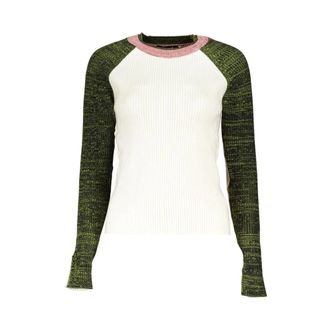 Desigual Eleganter Kontrast Pullover mit Rundhalsausschnitt - - Knitwear - Damen - Mehrfarbig - XL