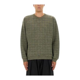 Maison Margiela Pullover mit Karomuster - - Knitwear - Herren - Gr&uuml;n - L