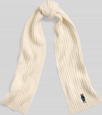 Polo Ralph Lauren Schal aus Woll-Mix mit Polo-Bear-Stitching