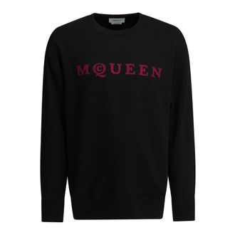 Alexander McQueen Embroidered Logo Crew Sweat - - Sweatshirts & Hoodies - Herren - Schwarzk - S