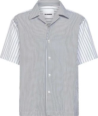 Jil Sander Homme, Chemises, Multicolore, Taille: XL Lightweight Cotton Shirt