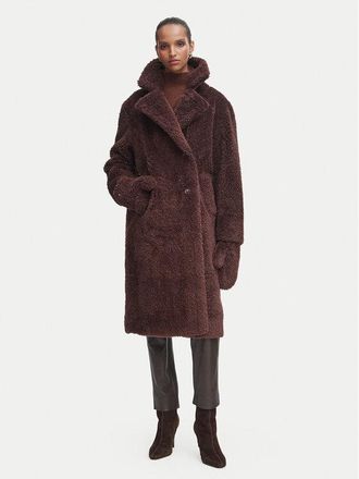 Rinascimento Rinascimento Kunstfellmantel CFC0127146003 Dunkelbraun Oversize
