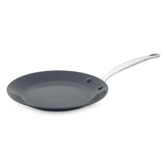 GreenPan Barcelona Hard Anodized Hart Eloxiert Gesunde Keramik Antihaft 24 cm Pfannkuchen Pfanne, Flache Pfanne Griddle, PFAS frei, Edelstahl Griff, Kratzfest,