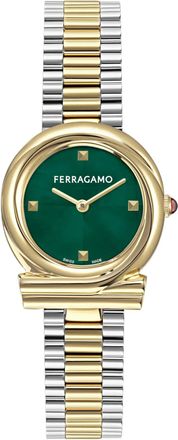 Ferragamo Uhr - Quarz-Analoguhr Gancini Twisted - Gr. unisize - in Silber - f&uuml;r Damen