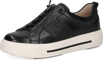 Caprice Caprice Damen Sneaker flach aus Leder Plateau, Schwarz (Black Rep.Comb), 36.5 EU