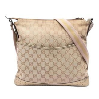 Gucci Sac bandouli&egrave;re en toile Pre-owned - Femme - Pre-owned - Beige - Taille: ONE Size
