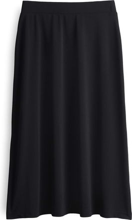 someday Damen Midirock | Midirock OCELA aus weich fallendem Interlock Jersey Black, 34