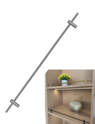 Generic Anpassbare dekorative Metallstange, rundes Rohrgel&auml;nder im S&auml;ulenstil, minimalistischer Schrankzaun-Leitplanken-Randstreifen for den privaten und gewe