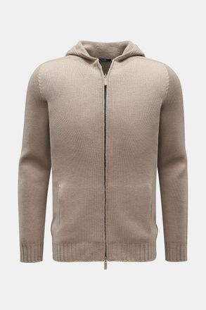 04651/ Herren - Strickjacke Foggy Full Zip taupe