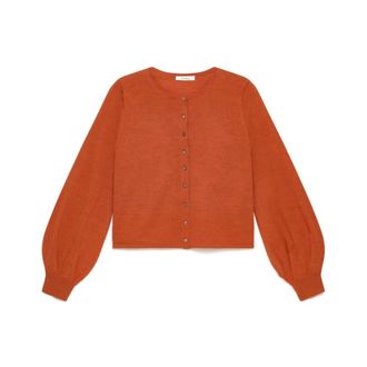 Maliparmi Neuer Merinos-Mischung Cardigan - - Knitwear - Damen - Orange - S