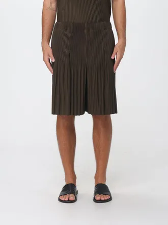 Homme Pliss&eacute; Issey Miyake Short pliss&eacute; Homme Pliss&eacute; Issey Miyake longueur genou en cr&ecirc;pe technique