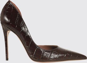 PARIS TEXAS DOrsay Pumps aus Leder mit Kroko-Pr&auml;gung und Stiletto-Absatz