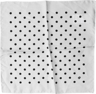 Dolce & Gabbana Quadratisches Polka Dot Einstecktuch - - Accessories - unisex - Wei&szlig; - ONE SIZE