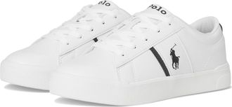Ralph Lauren Polo Ralph Lauren Damen Frazier (Big Kid) Sneaker, wei&szlig;/Marineblau, 6 Big Kid
