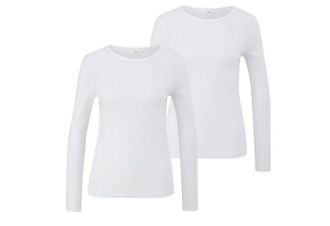 s.Oliver Longsleeve Longsleeve langarm, Rundhals-Ausschnitt, 2er Pack