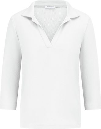 Peter Hahn Polo-Shirt 3/4-Arm Peter Hahn weiss