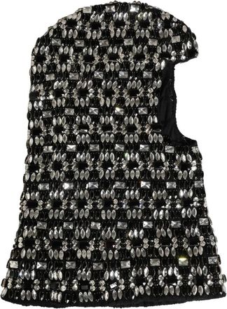 Dolce & Gabbana Wool Crystal Embellished Balaclava Hat - - Accessories - unisex - Schwarzk - ONE SIZE
