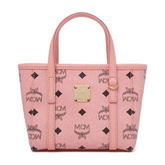 MCM Mcm, Femme, Sacs, Rose, Taille: ONE Size Toni Top-Zip Shopper en Visetos