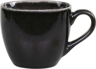 Chic Antique Becher CALAIS Schwarz mit Henkel 380 ml Tasse Keramik Geschirr
