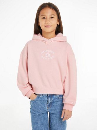 Tommy Hilfiger Kapuzensweatshirt MONOTYPE FLOCK HOODIE Kinder bis 16 Jahre mit Logoschriftzug