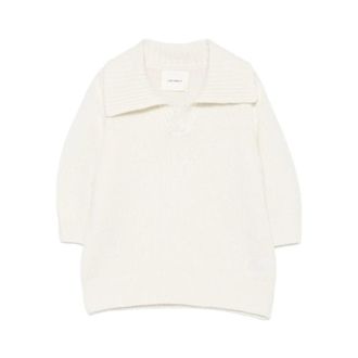 Lisa Yang Femme, Pulls, Gris, Taille: 38 FR Pull en cachemire cr&egrave;me &agrave; col en V