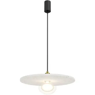 Sulion Suspension CANDY terrazzo multicolore &Oslash;45 cm - Design artisanal avec finitions laiton - Compatible G9 / E27 (ampoule non incluse) - Luminaire
